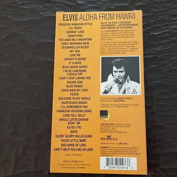 Media | Elvis Aloha From Hawaii Vhs | Poshmark